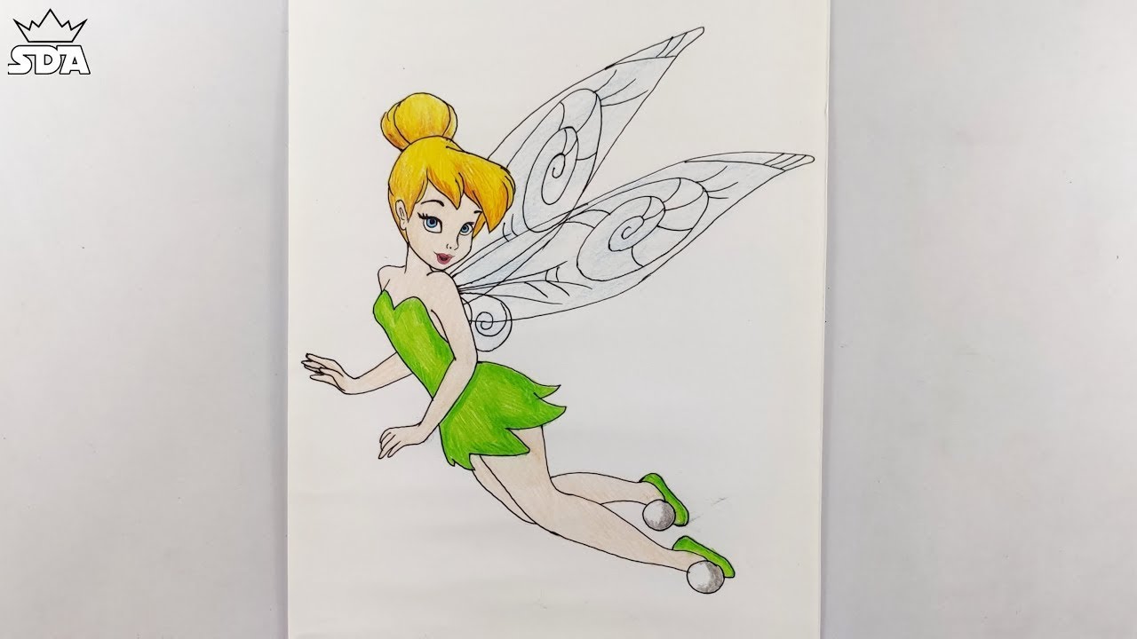 How to Draw Tinker Bell Step By Step || Tinker Bell Easy Drawing ...