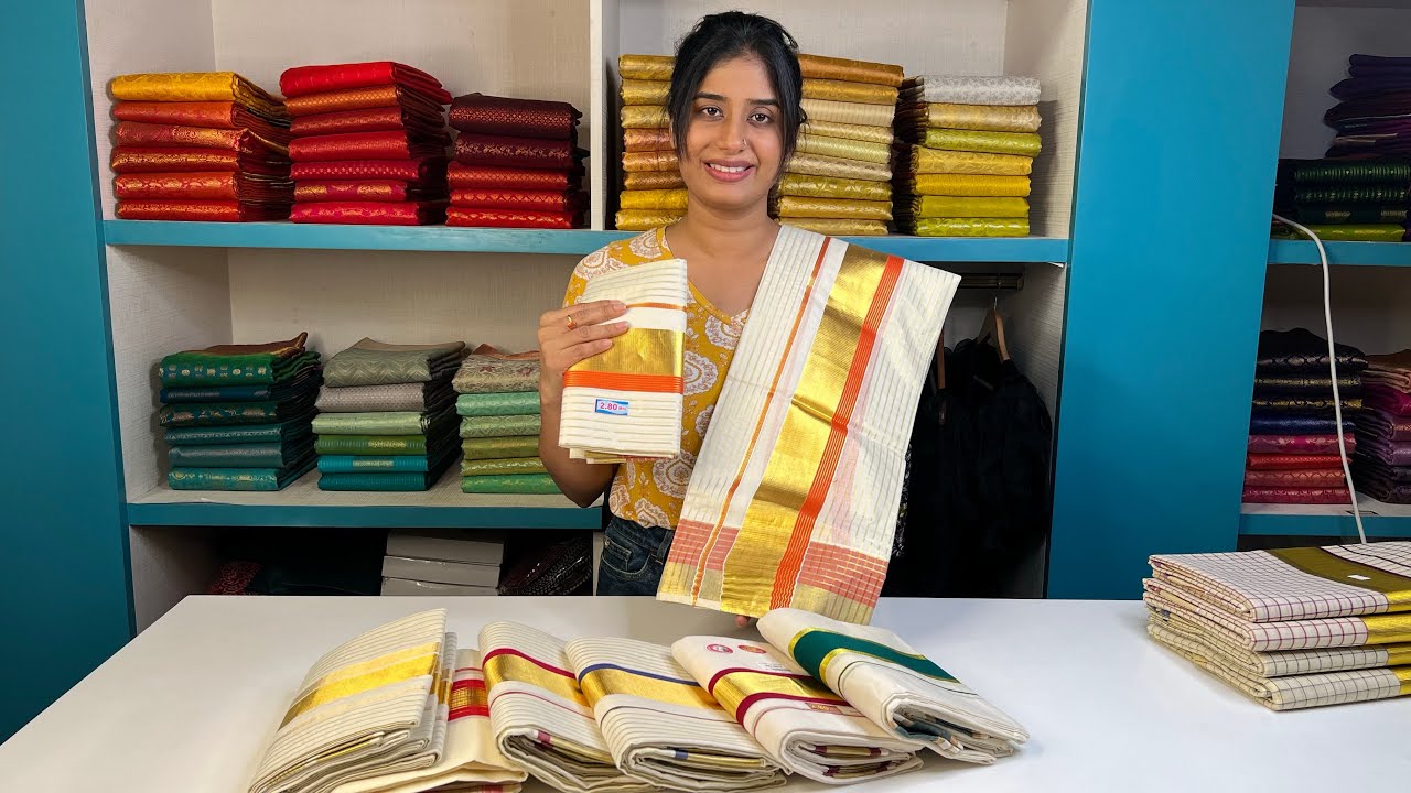 Onam Collection 2023!! Budget Set Mund collection - YouTube