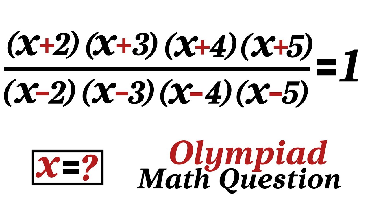 A Very Interesting Algebra Problem | Math Olympiad Question - YouTube