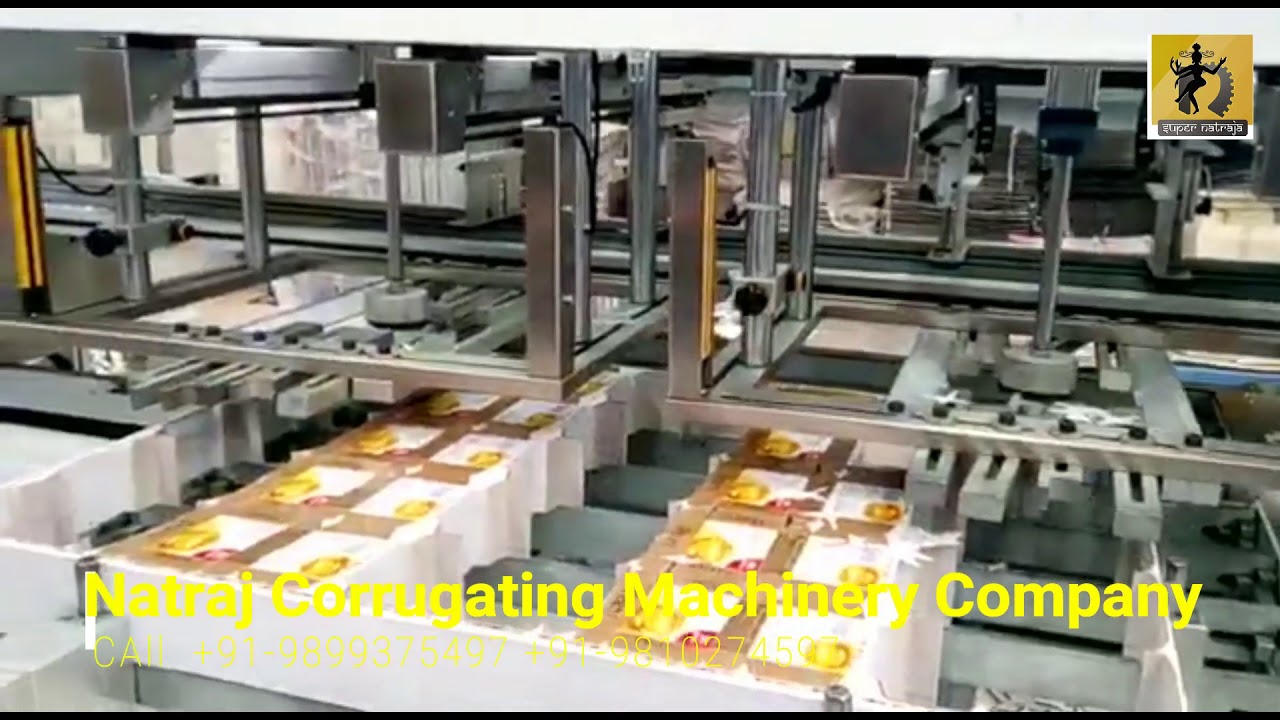 Blanking And Stripping Machine for automatic die cut boxes - YouTube