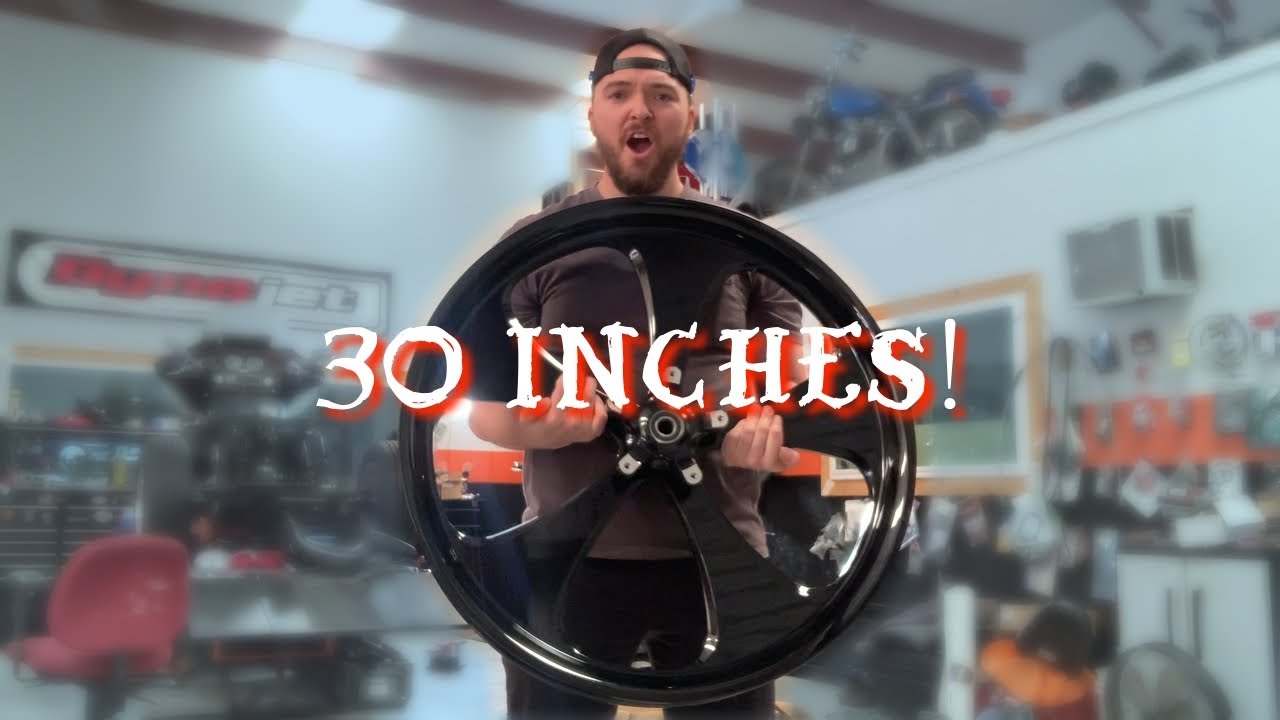 Custom Road Glide with a 30 Inch Front Wheel! - YouTube