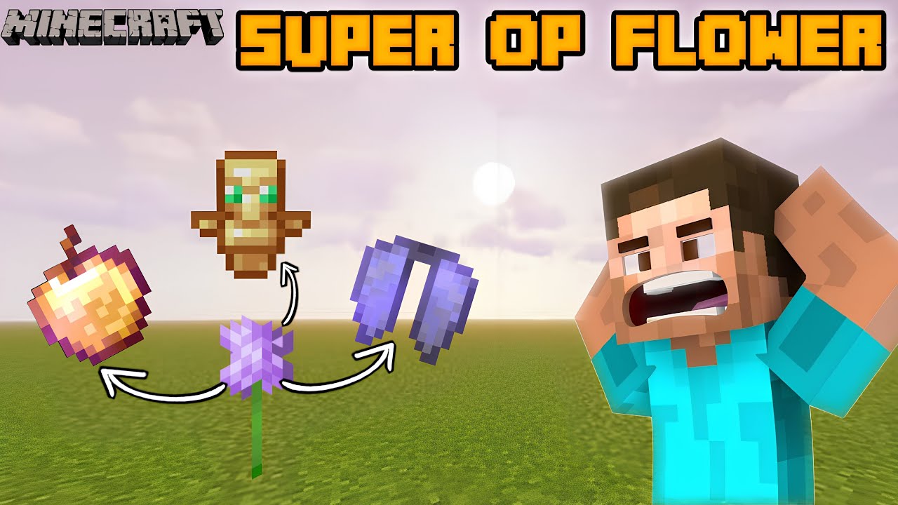 MINECRAFT BUT FLOWERS DROP SUPER OP LOOT |MINECRAFT GAMEPLAY - YouTube