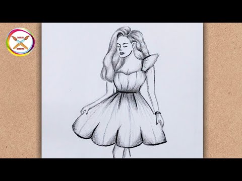 How To Draw Girl Step by Step Easy || Sketch For Begginer || Girl ...