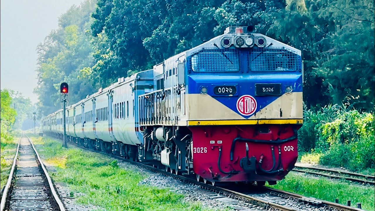 3026 with Mohanagar Express at Foujdarhat - YouTube