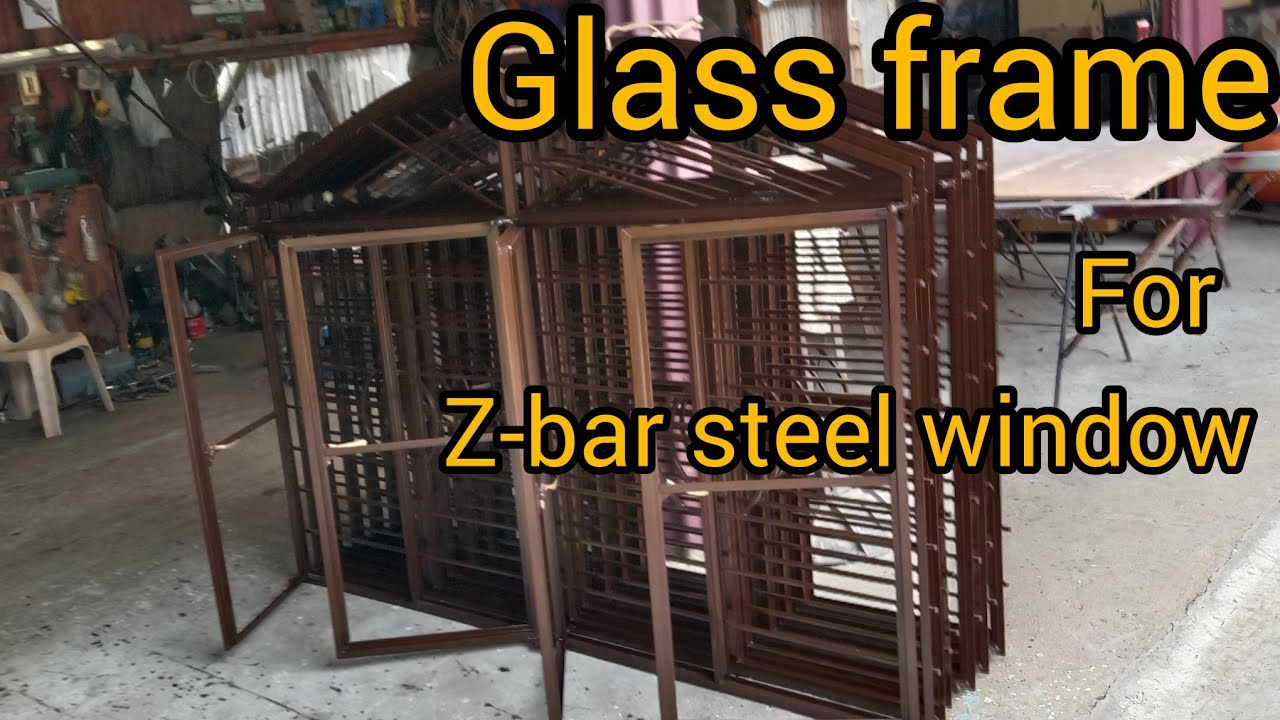 (#2)How to make glass frame for Z-bar steel window - YouTube