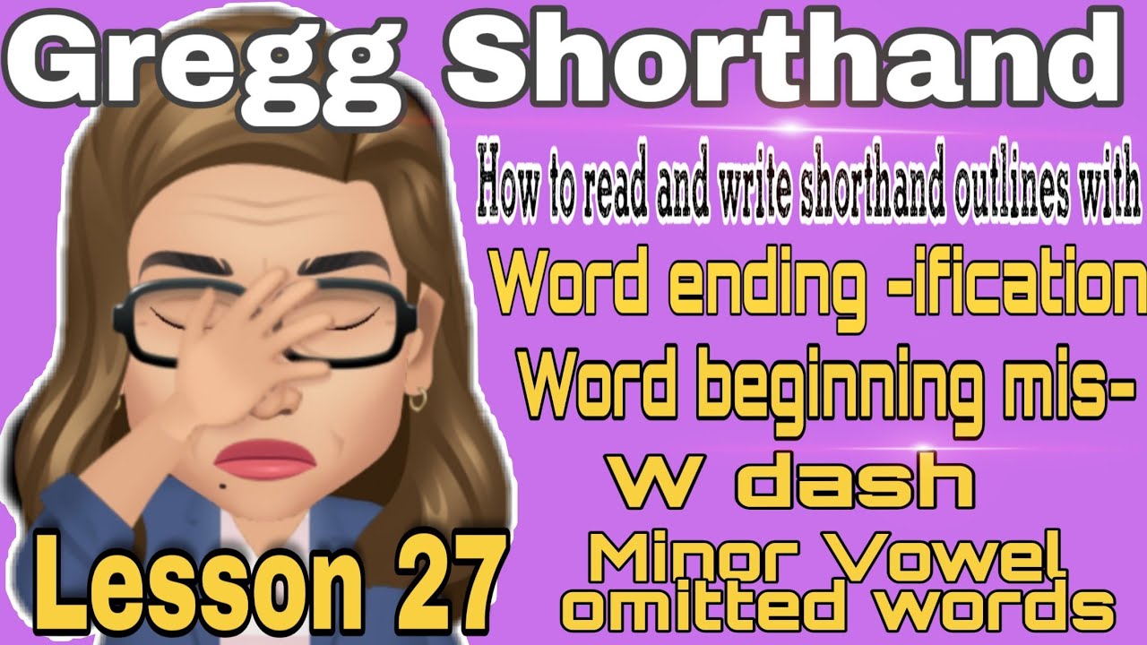 Gregg Shorthand: Lesson 27 - YouTube