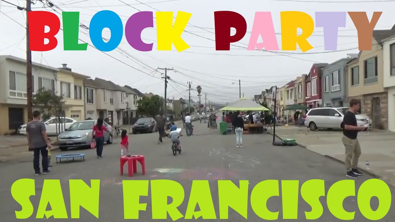 Neighborhood Block party 2017. San Francisco CA, Sunset district. - YouTube