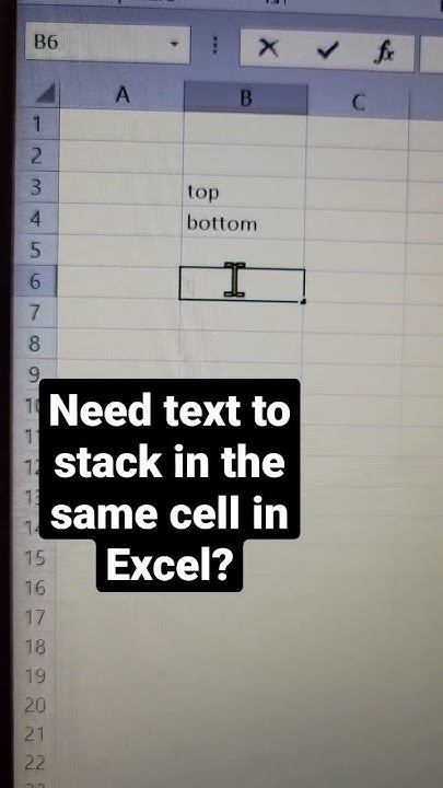 Stacked Text in Same Cell Excel | Tutorial #3 #excel - YouTube