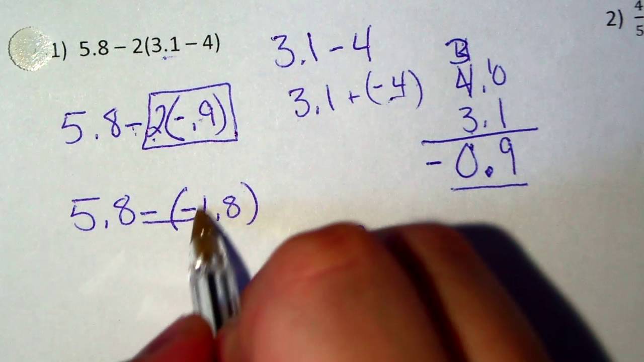 Order of Operations and Rational Numbers - YouTube