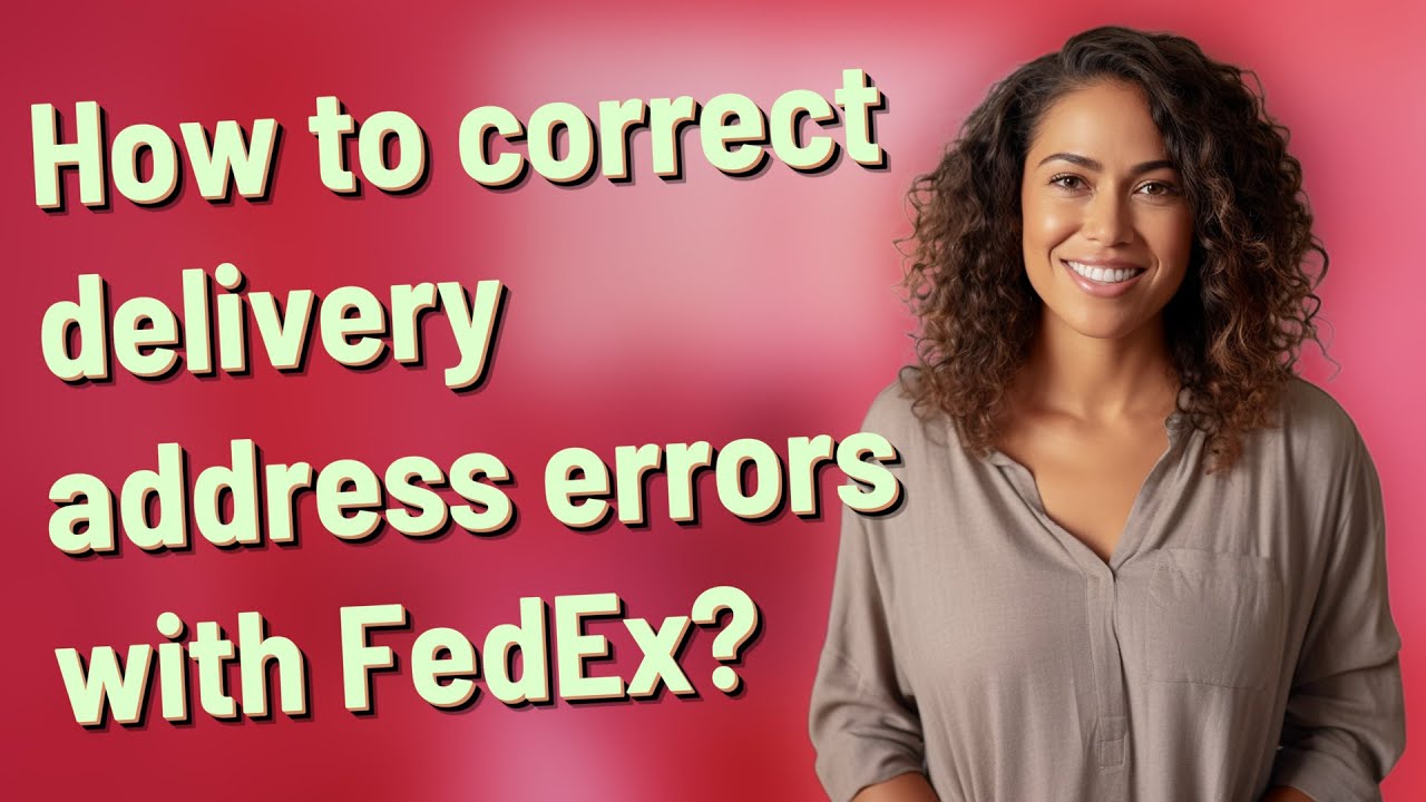 How to correct delivery address errors with FedEx? - YouTube
