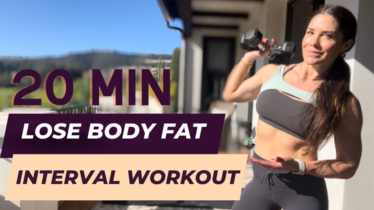 20 Min - Dumbbell Interval Training - (Full Body) -Lose Body Fat for ...