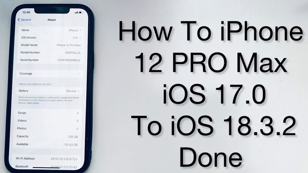 How To iPhone 12 PRO Max IOS 17.0 To iOS 18.3.2 by 3 Tools done 2025 - YouTube