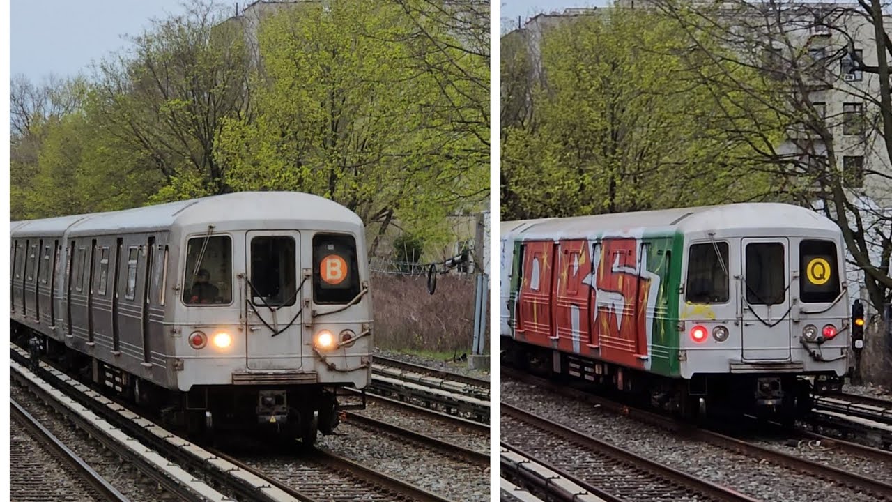 R46 & R68/A (B) & (Q) Action at Avenue J - YouTube