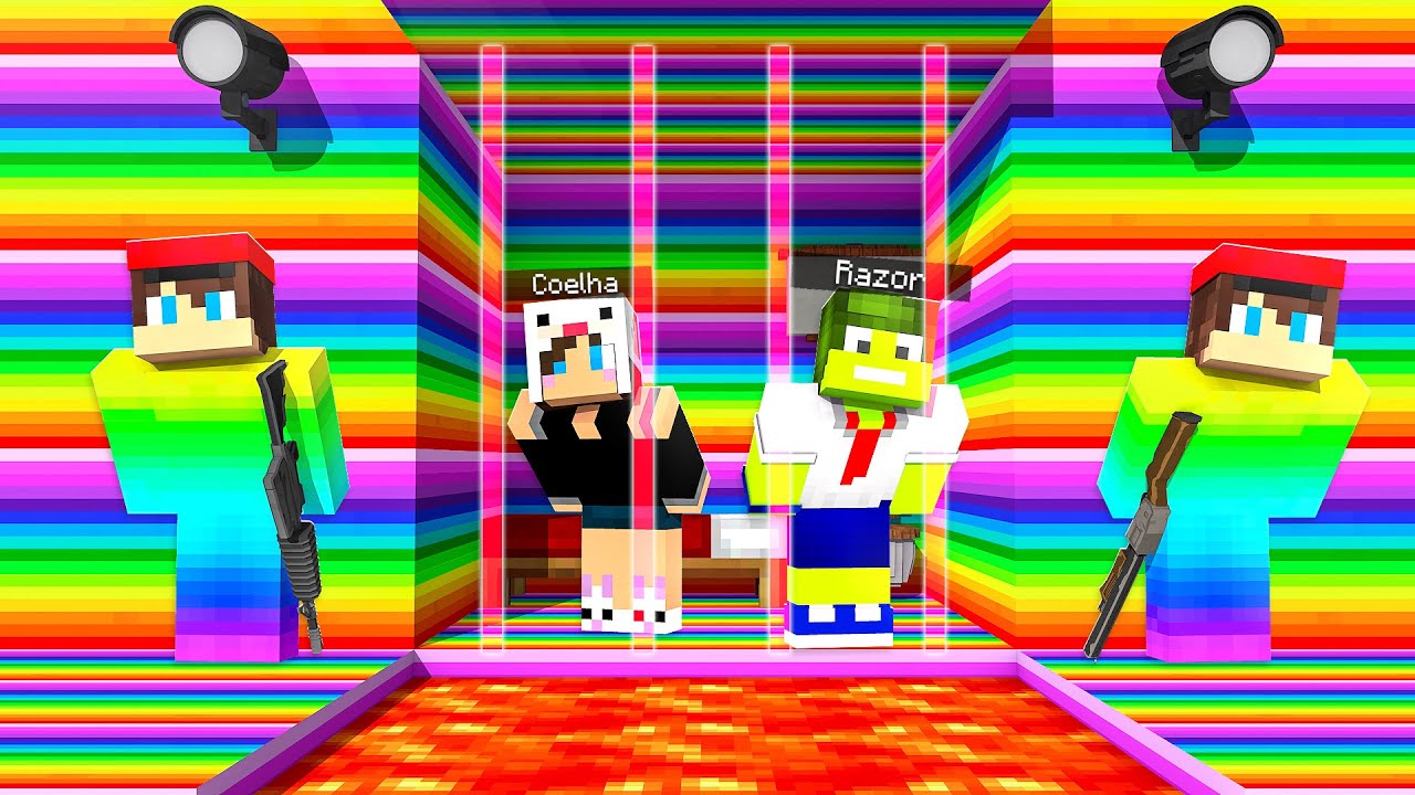 Fuja Da PrisÃo Colorida No Minecraft Presos No Arco Iris Youtube