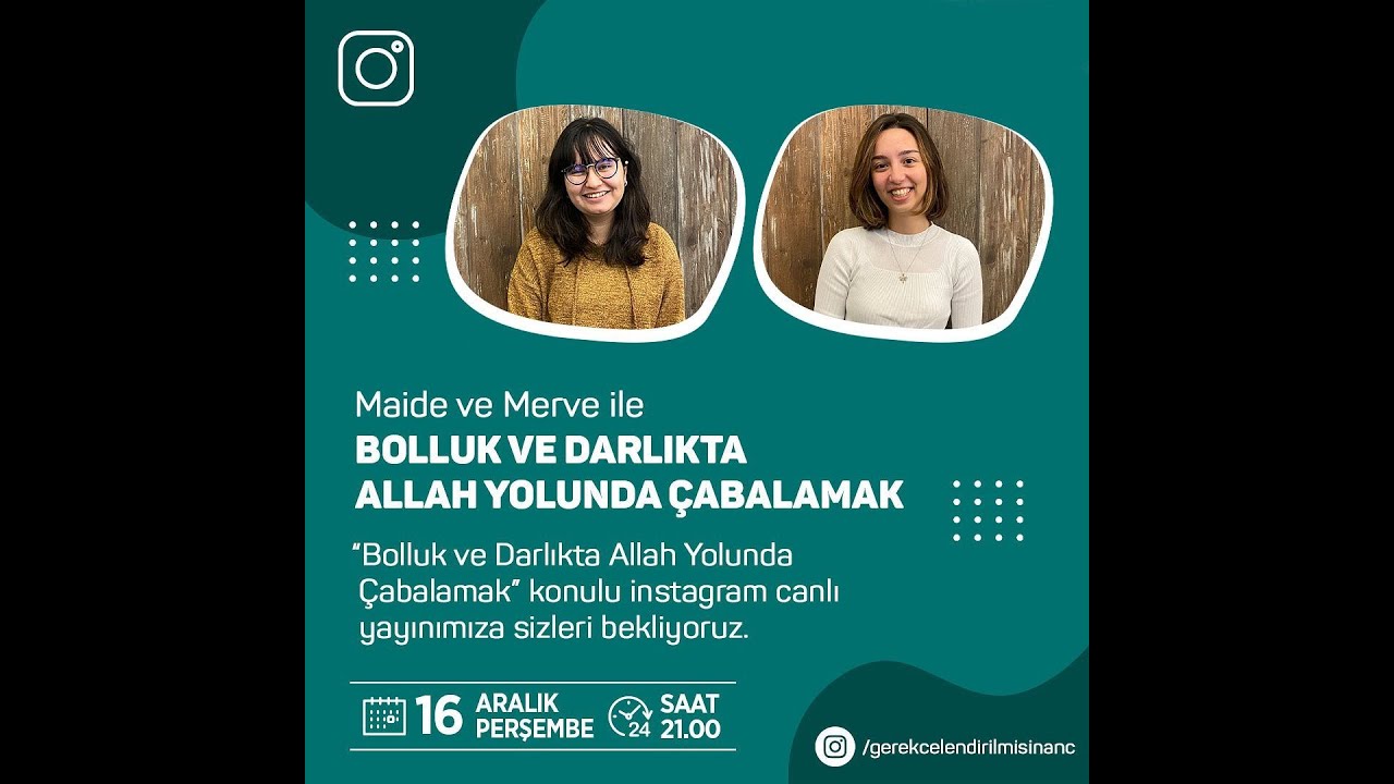 Bolluk ve Darlıkta Allah Yolunda Çabalamak - Maide Boztepe - Merve B ...