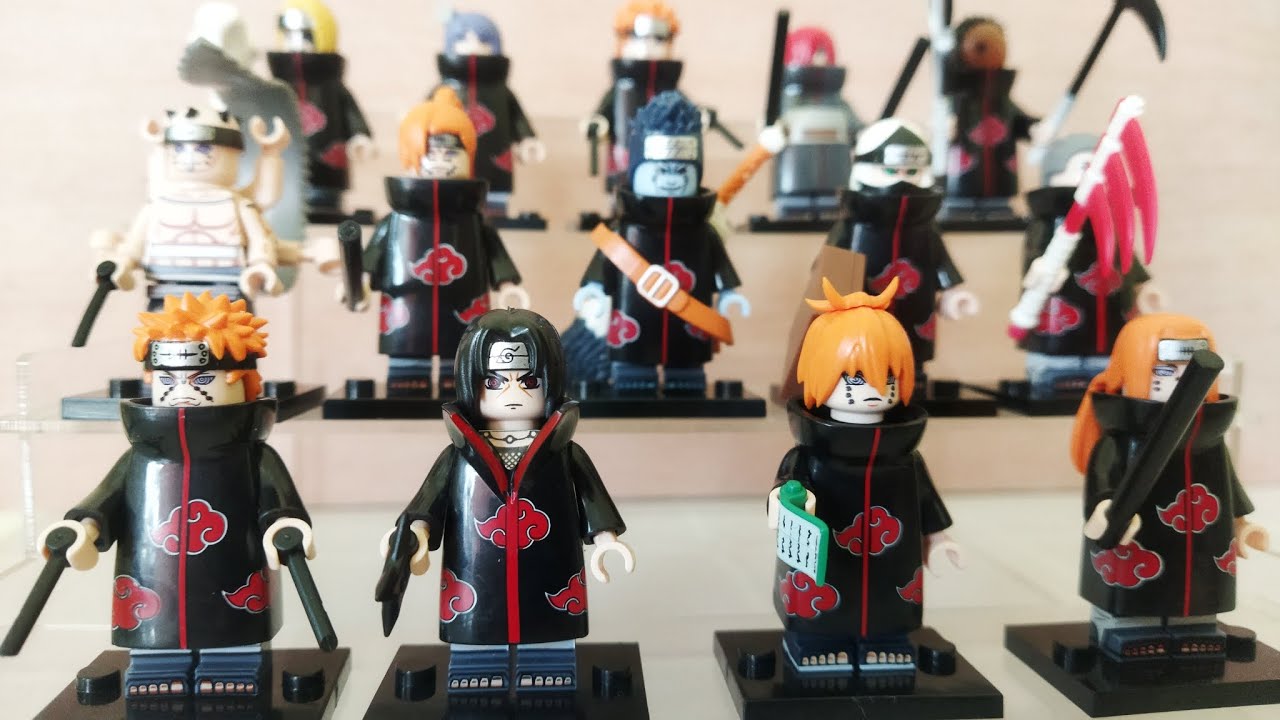 Lego akatsuki naruto Shippuden minifigure | pain, obito, Deidara, conan ...