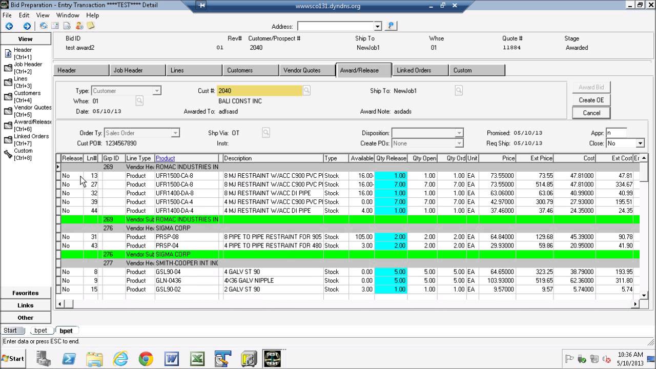 BPET - Awarding & Releasing Bids - YouTube
