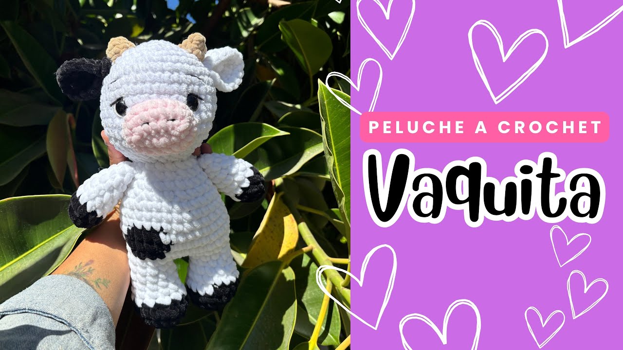 Vaca tejida a crochet - Vaquita Amigurumi con lana terciopelo - YouTube
