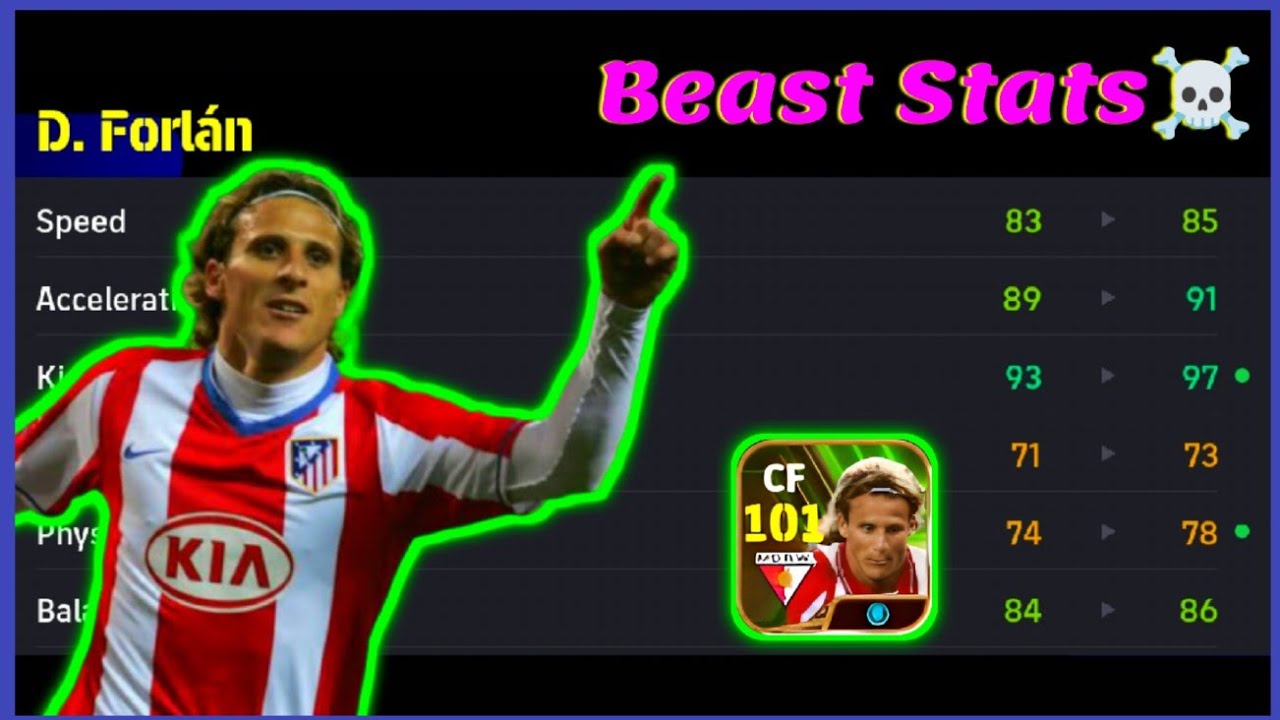 🎁Epic DIEGO FORLAN Max Training Guide💥 99 Finishing☠️D. Forlan ...