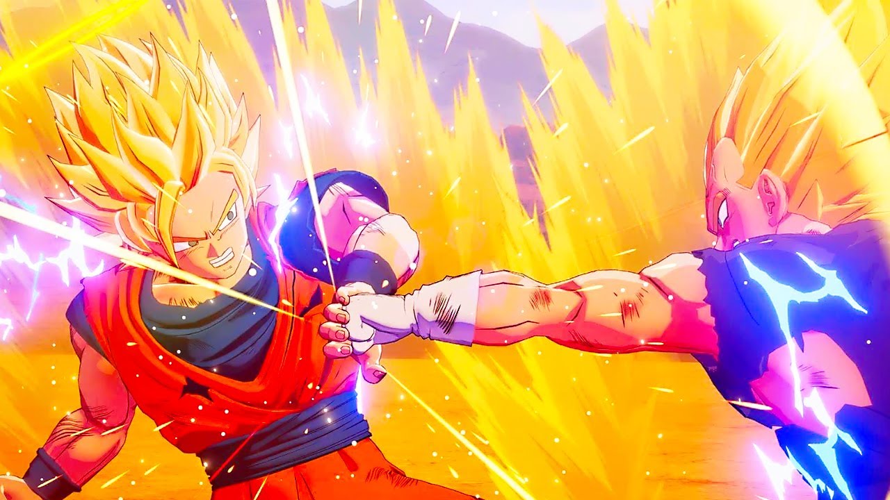 Goku vs Majin Vegeta Boss Fight - Dragon Ball Z Kakarot - YouTube