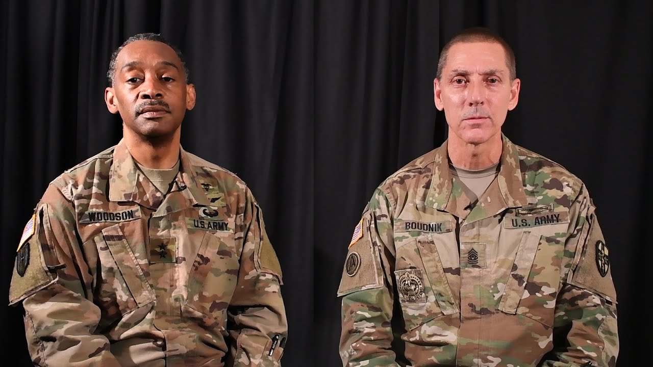 Maj. Gen. Jonathan Woodson and Command Sgt. Maj. Robert Boudnik ...
