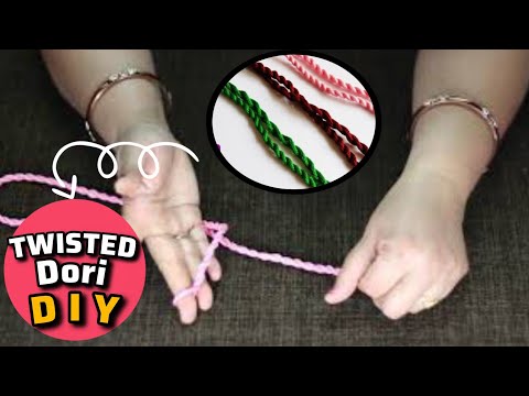 How to Make Cotton Thread Twisted Dori/Handmade Thread Jewellery Making ...