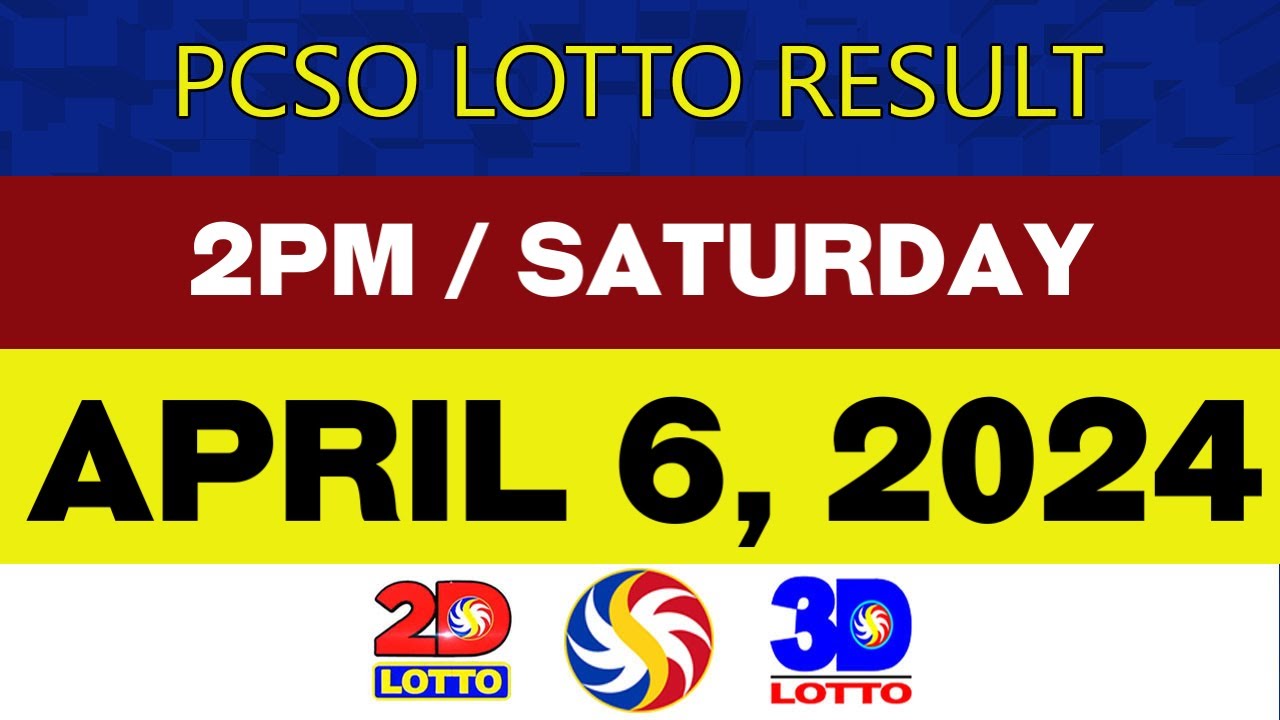 Lotto Results Today APRIL 6 2024 2PM PCSO 2D 3D 6D 6/42 6/55 - YouTube
