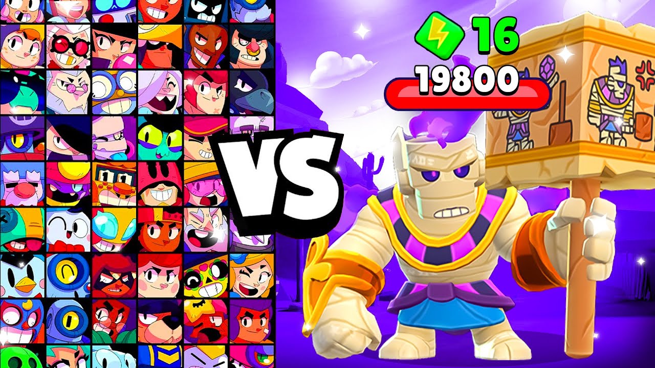 MUMMIFIED FRANK vs ALL BRAWLERS! With 16 POWER-UPs! | Brawl Stars - YouTube
