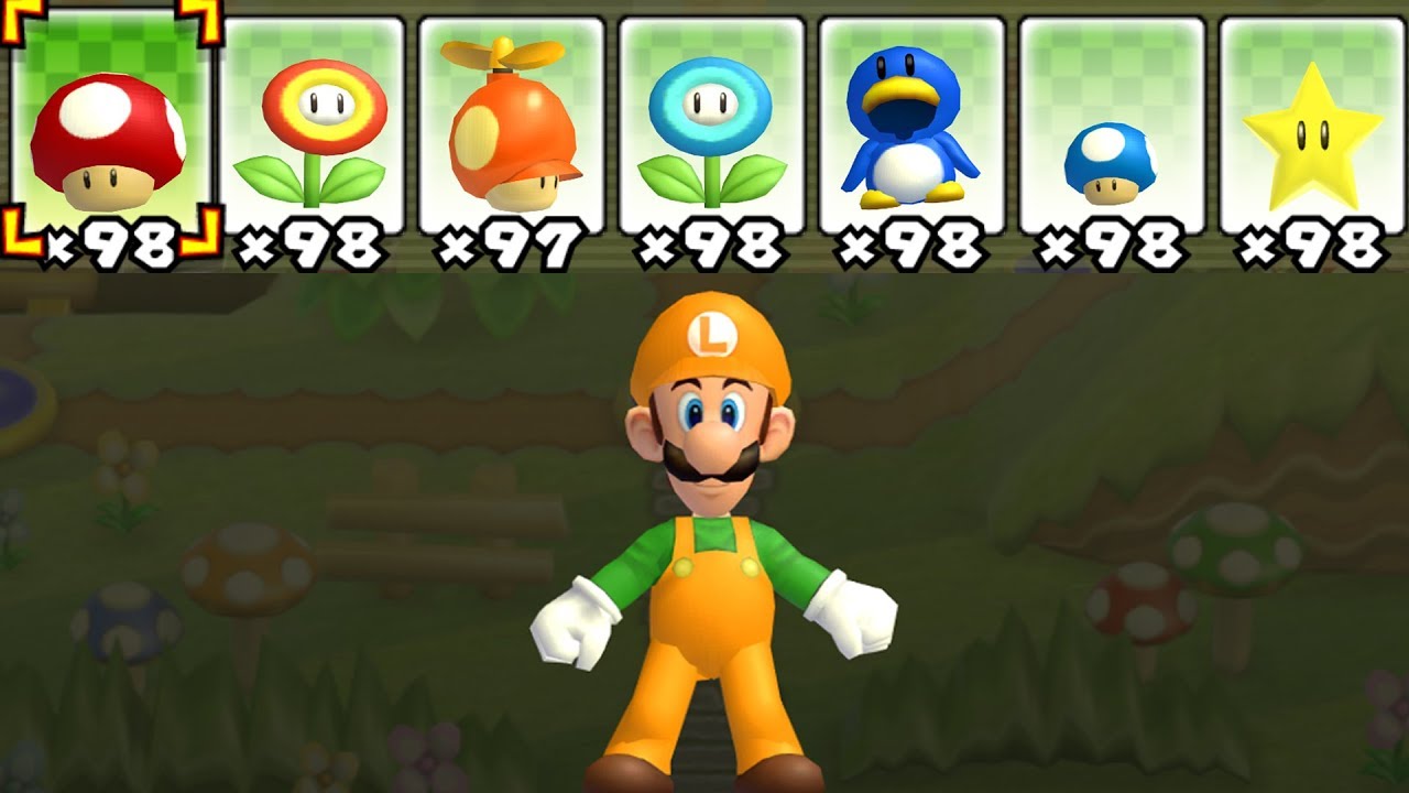 What happens when Orange Luigi uses Mario's Power-Ups? - YouTube