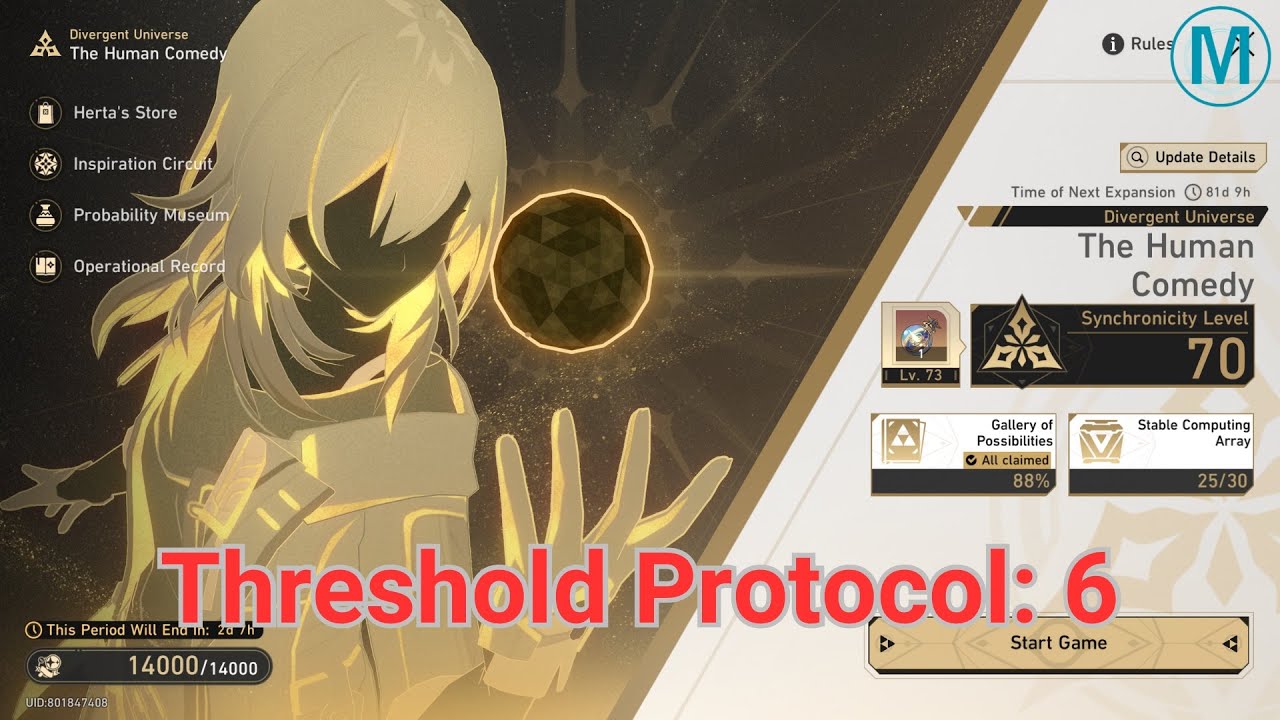 Divergent Universe: The Human Comedy | Difficulty V [Threshold Protocol: 6] - YouTube