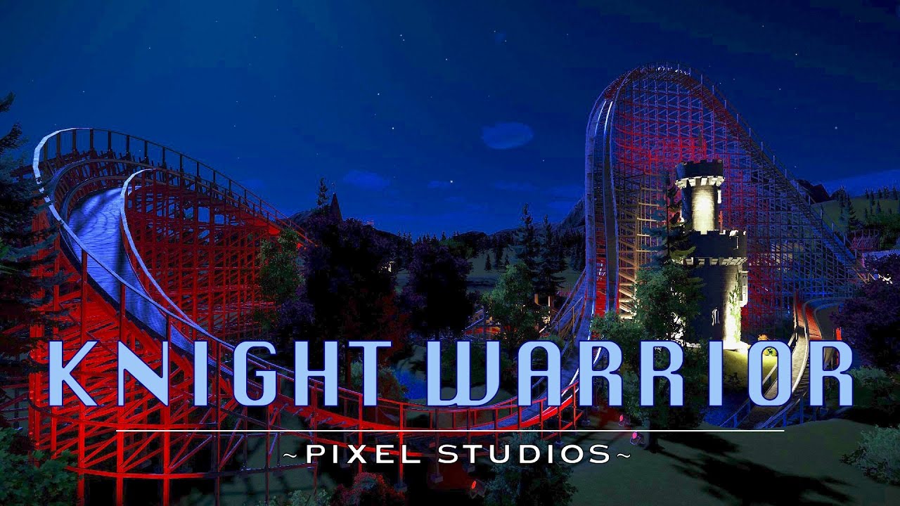 Planet Coaster: Knight Warrior at night [Wooden Coaster] - YouTube