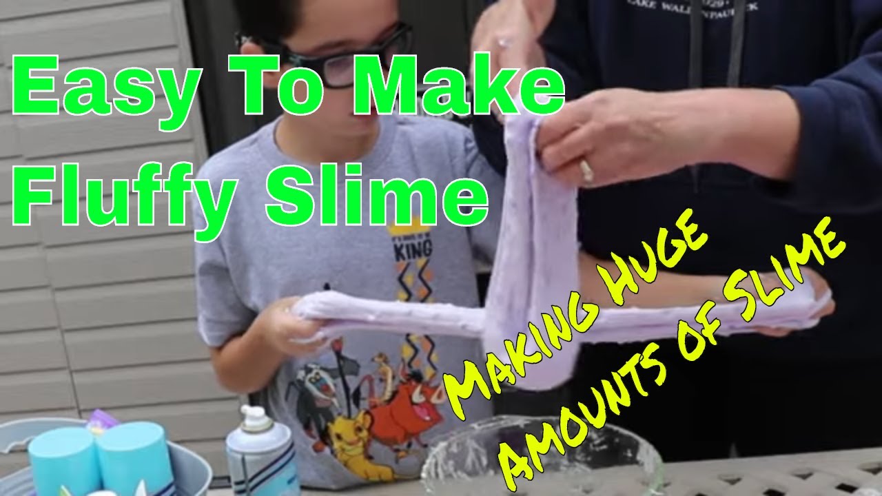 Fluffy Slime Recipe - Making Huge Amounts of Slime- Slime Add-Ins ...
