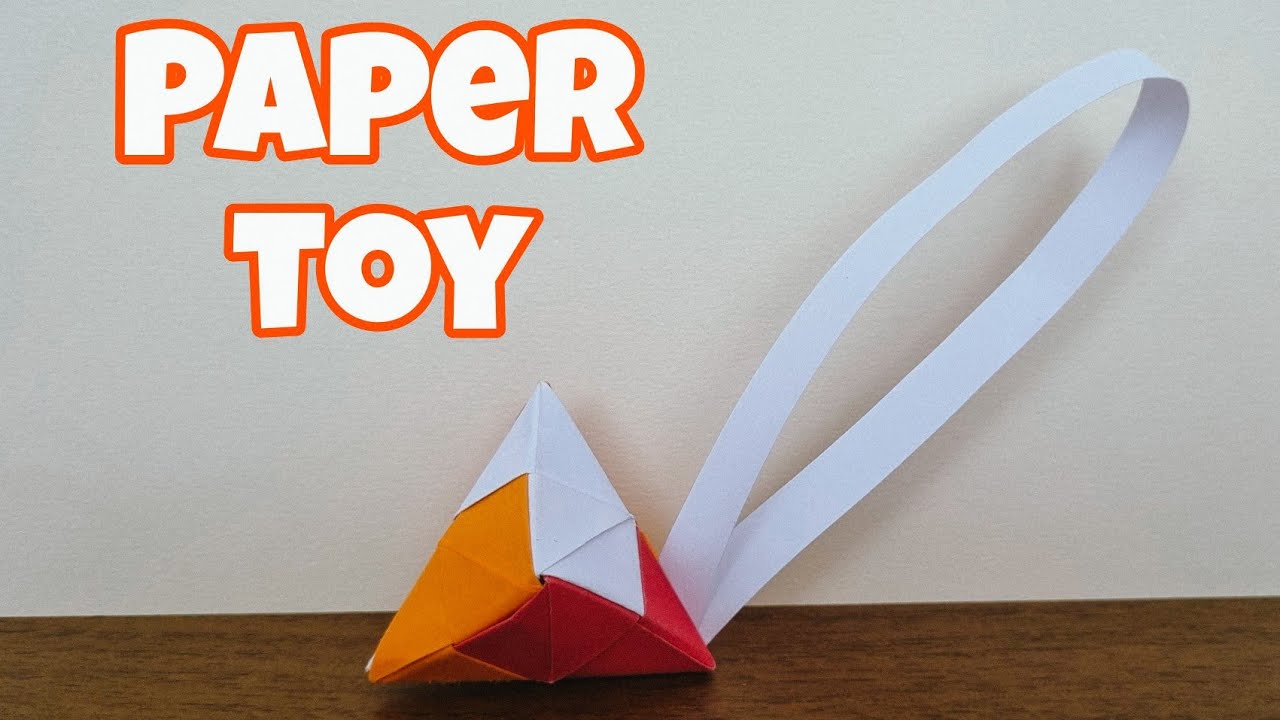 How to Make a Origami Pop It Pyramid - Paper Toy - YouTube