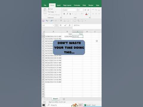 Separate Date & Time in Excel with the INT and MOD Functions #excel #exceltutorial #exceltips ...