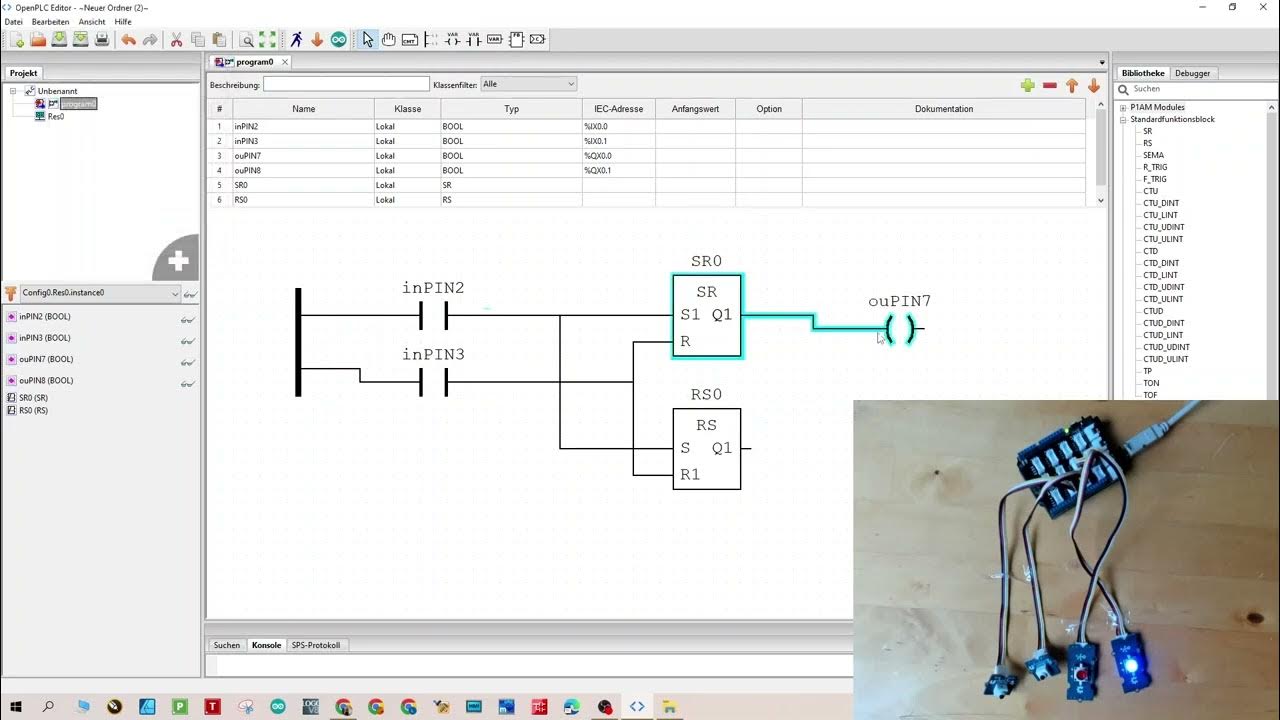 OpenPLC, RS und SR Relais, Flip-Flop als Setzen und Rücksetzen Tutorial ... OpenPLC, RS und SR Relais, Flip-Flop als Setzen und Rücksetzen Tutorial ...