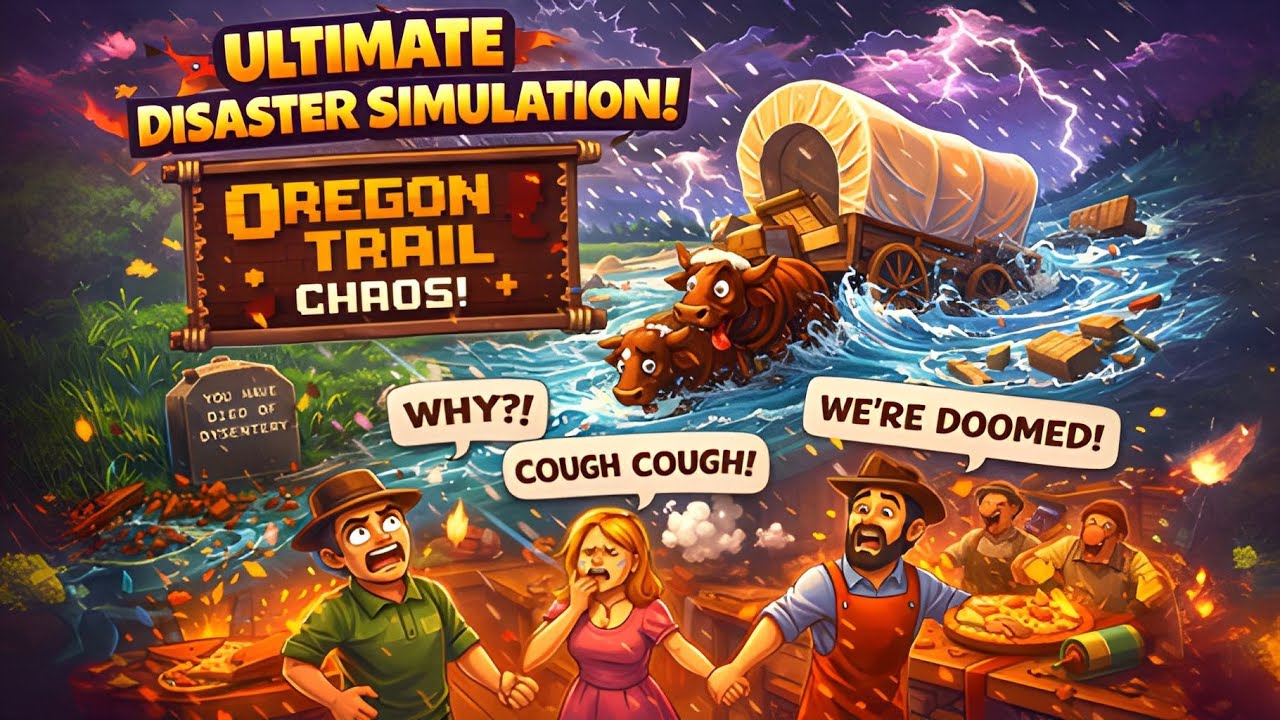 Oregon Trail Chaos: Hilarious Fails & Epic Deaths - YouTube