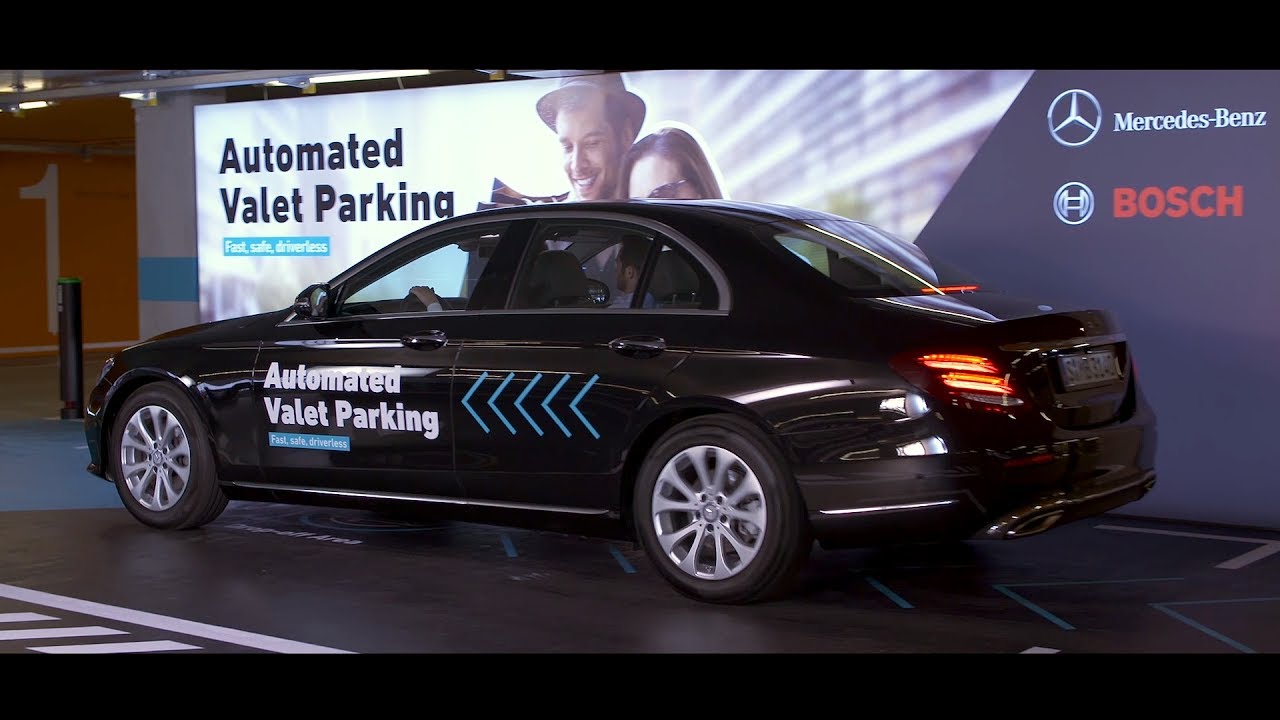 Bosch and Daimler Automated Valet Parking Demo - YouTube