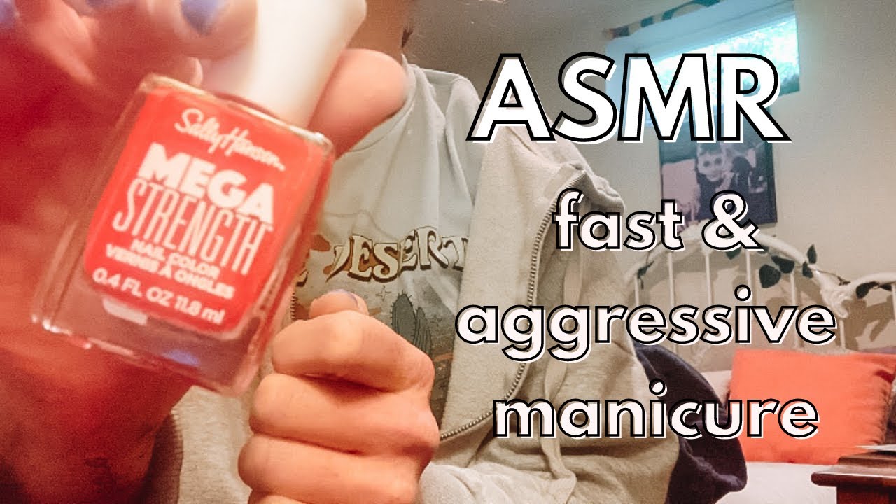 Fast & aggressive ASMR manicure | layered sounds - YouTube