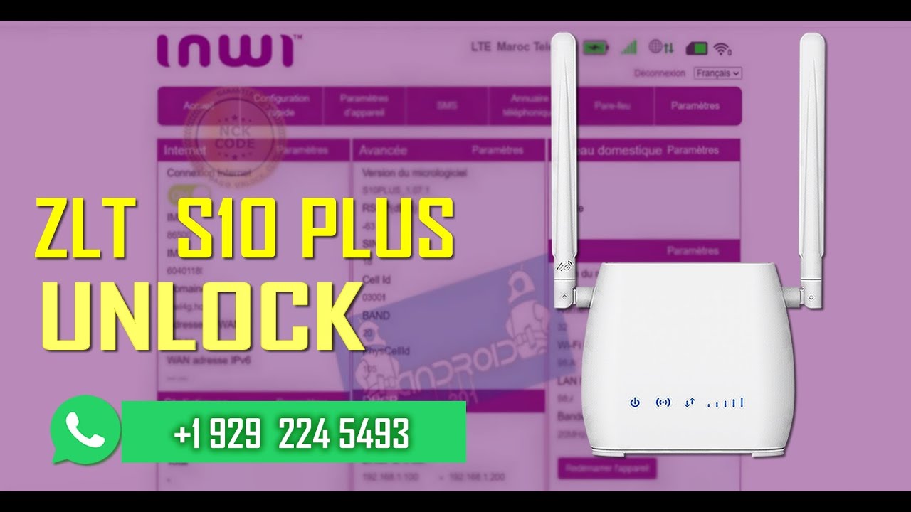 ZLT S10 PLUS - INWI UNLOCKING (new tool) - YouTube