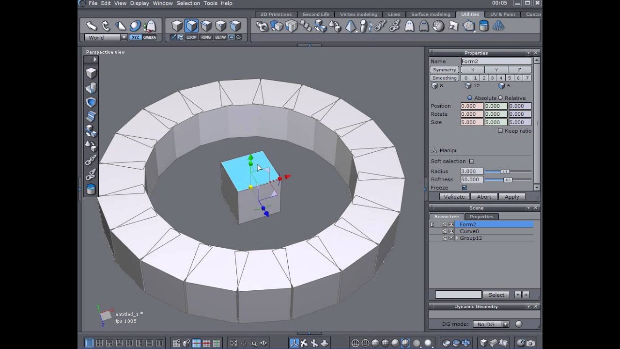 Copying and tapering objects in Hexagon. - YouTube