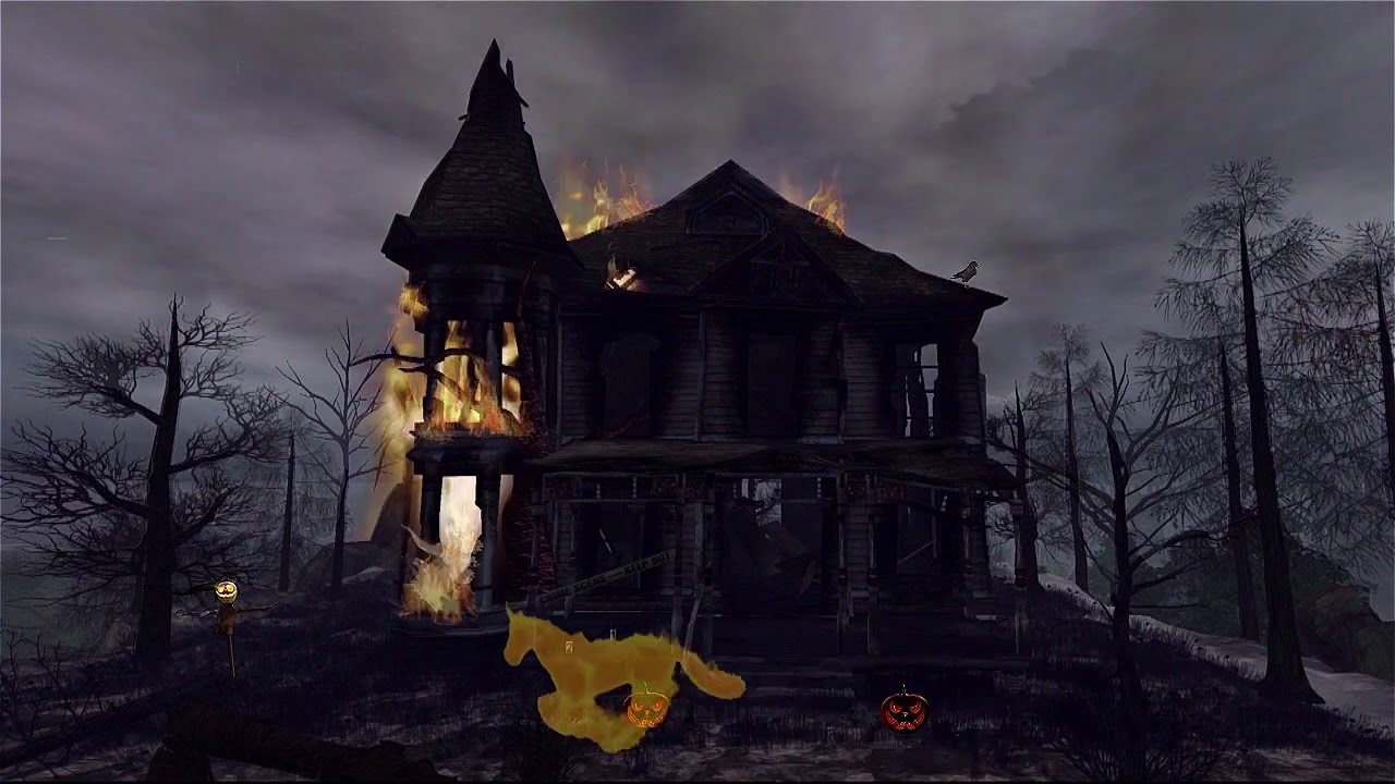 Flaming Haunted House of Horrors (Spooky, Creepy, Halloween ASMR ...