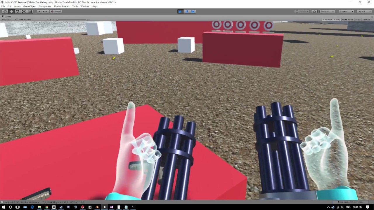 Wrist Mounted MiniGuns with Oculus Touch - YouTube