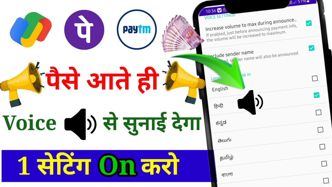 Phone Pay Voice Notification Kaise Chalun Karen || How To Enable Phone ...