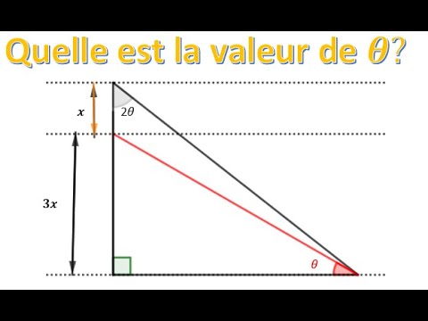 Trigonométrie Détermination de la valeur de téta, ligne ...