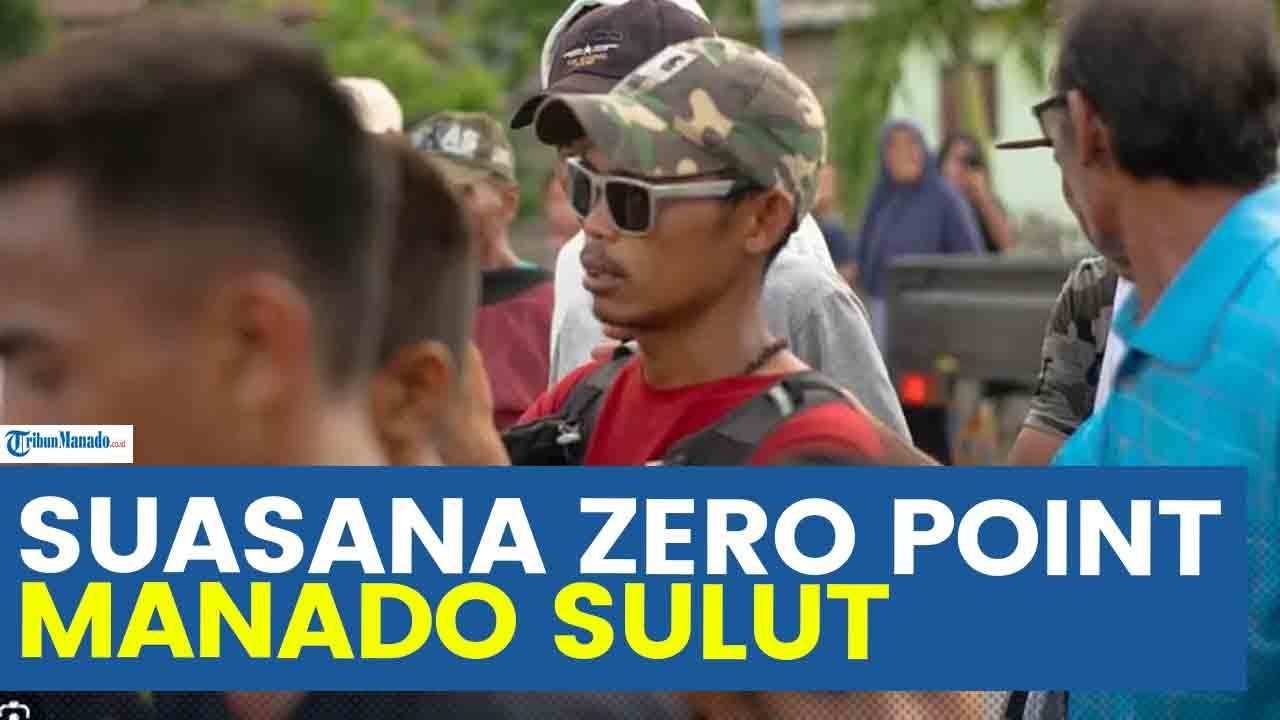 🔴SUASANA AREA TUGU ZERO POINT MANADO, LOKASI FINISH PEJALAN KAKI ANTAR ...