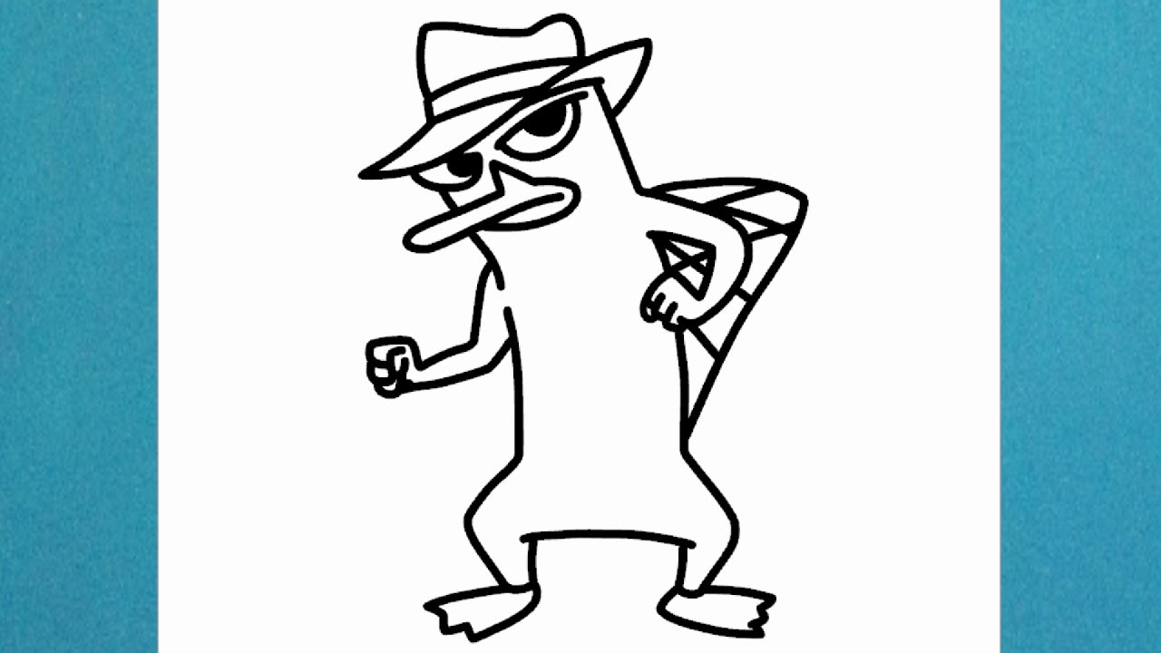 Como dibujar a Perry el Ornitorrinco Phineas y Ferb - YouTube