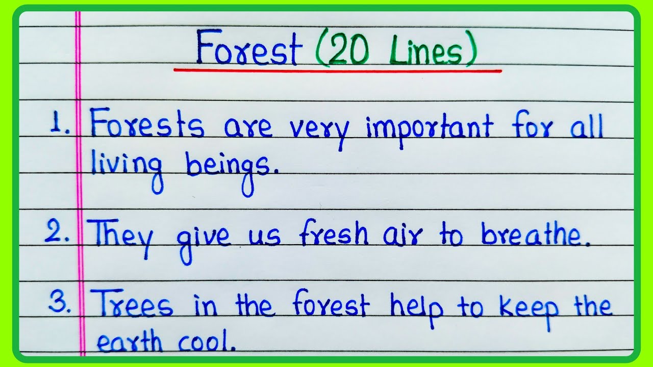 20 lines essay on forest in English | Forest essay in English 20 lines ...
