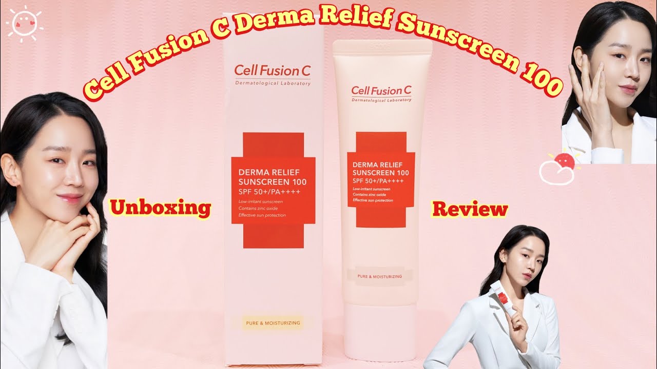Cell Fusion C Derma Relief Sunscreen 100 | Unboxing and Review - YouTube