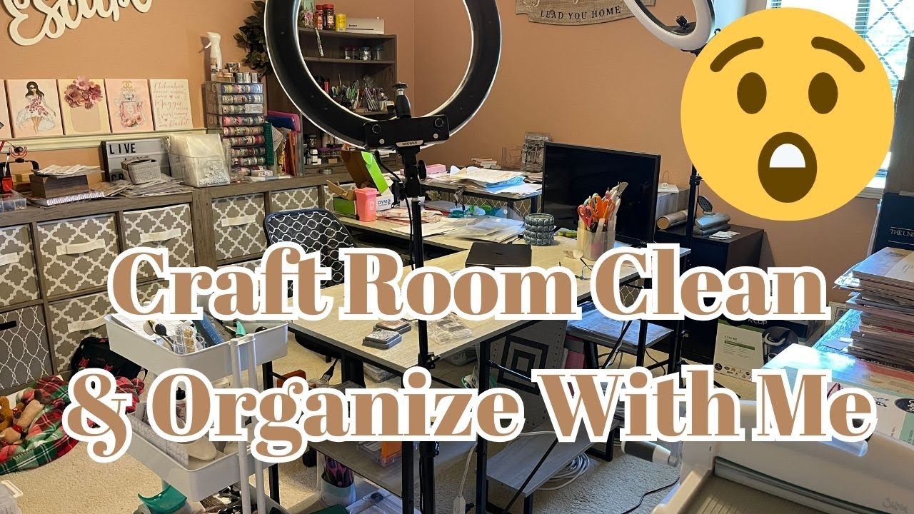 CRAFT ROOM CLEAN AND ORGANIZE WITH ME - YouTube