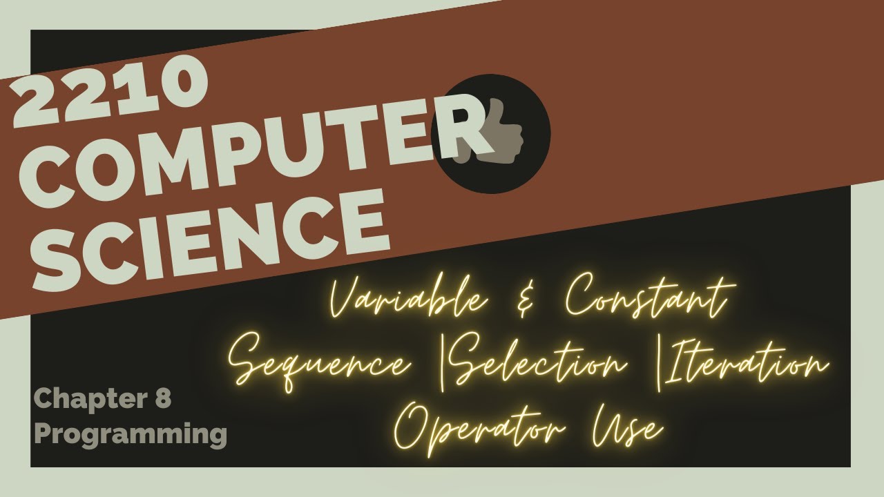 2210 Computer Science Chapter 8 Programming Youtube